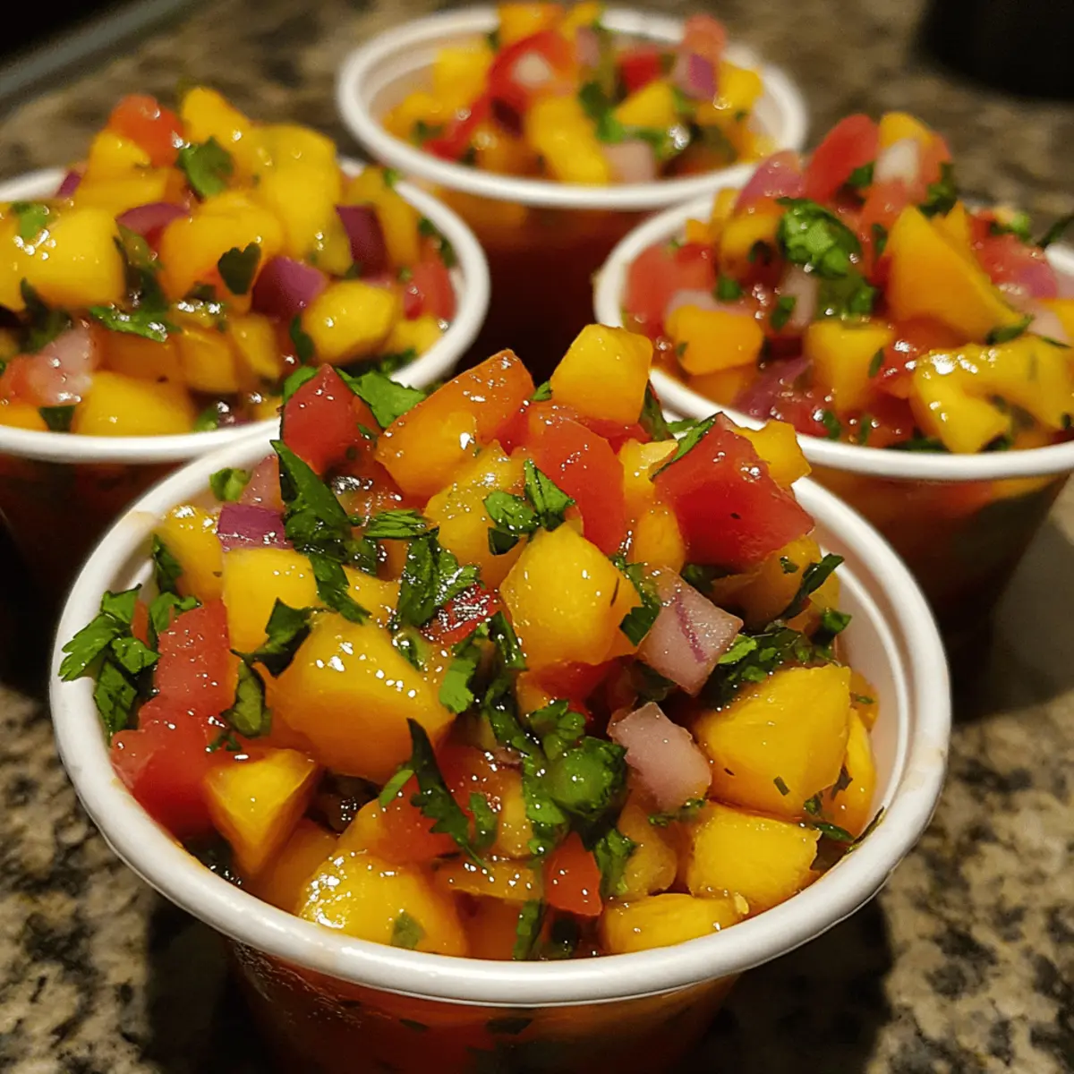 Easy Mango Salsa Cups: Irresistibly Delicious Party Bites