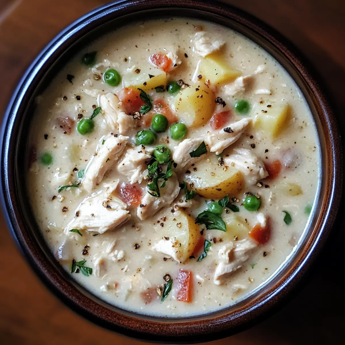 Easy Slow Cooker Creamy Chicken Potato Chowder – Comforting