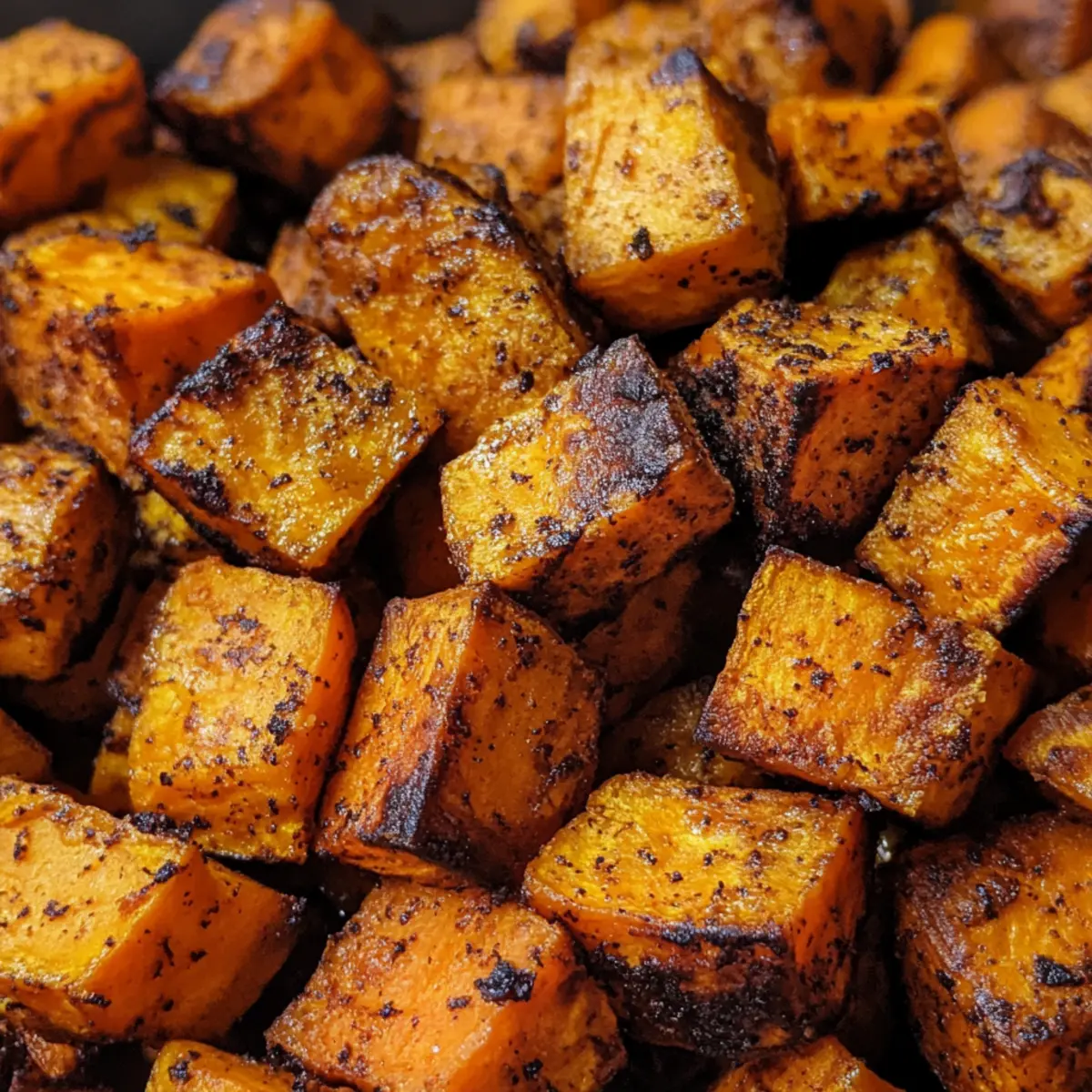 Irresistible Crispy Roasted Sweet Potato Snack Cubes