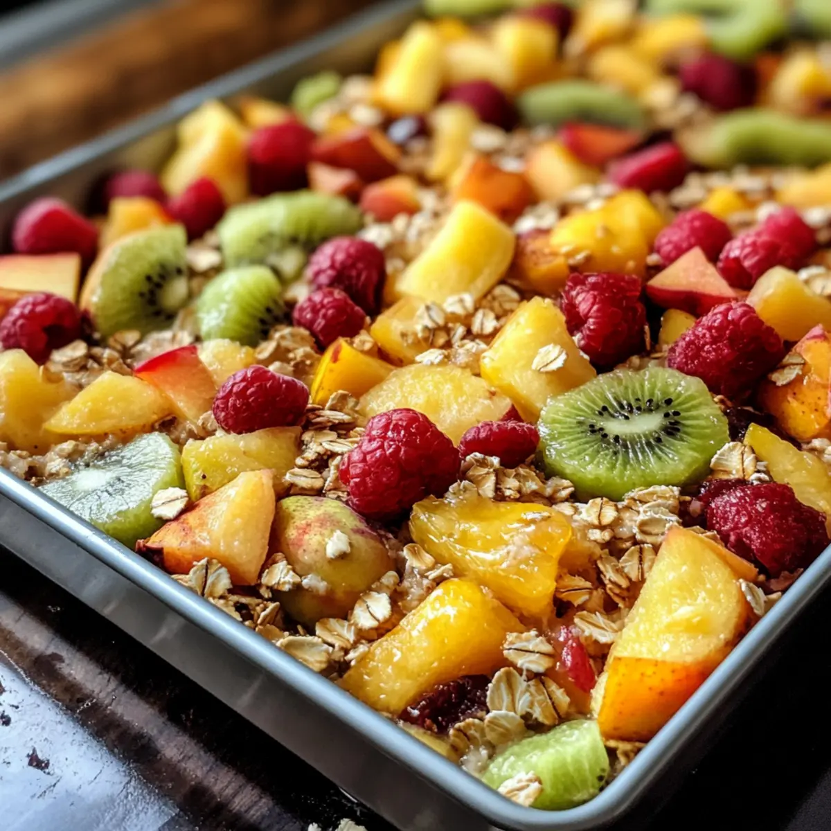 Easy Oven Fruit Oat Tray Recipe – Juicy, Comforting Breakfast